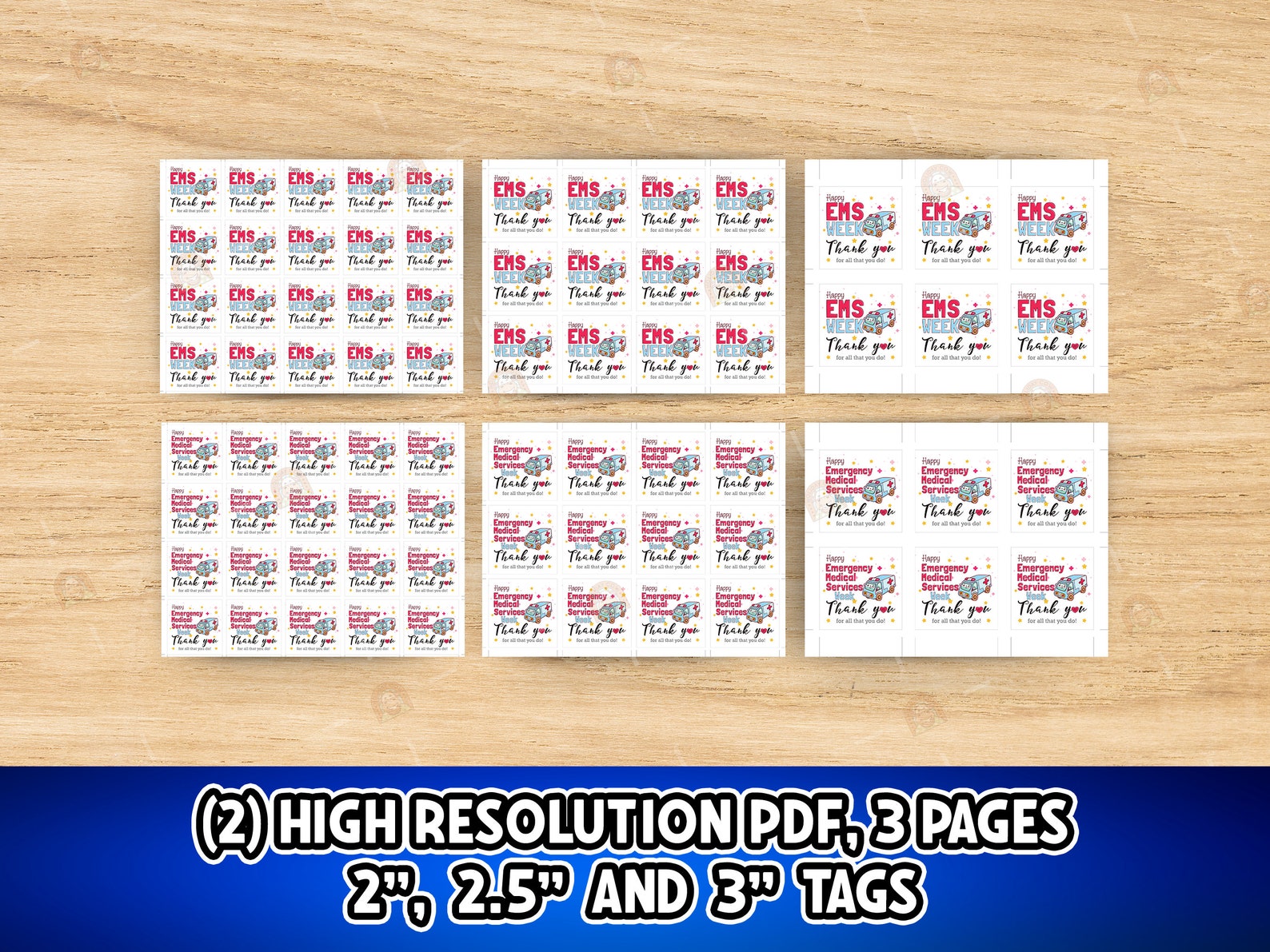 EMS Week Gift Tag, Ems Week Tag Printable, Ems Appreciation Tag ...