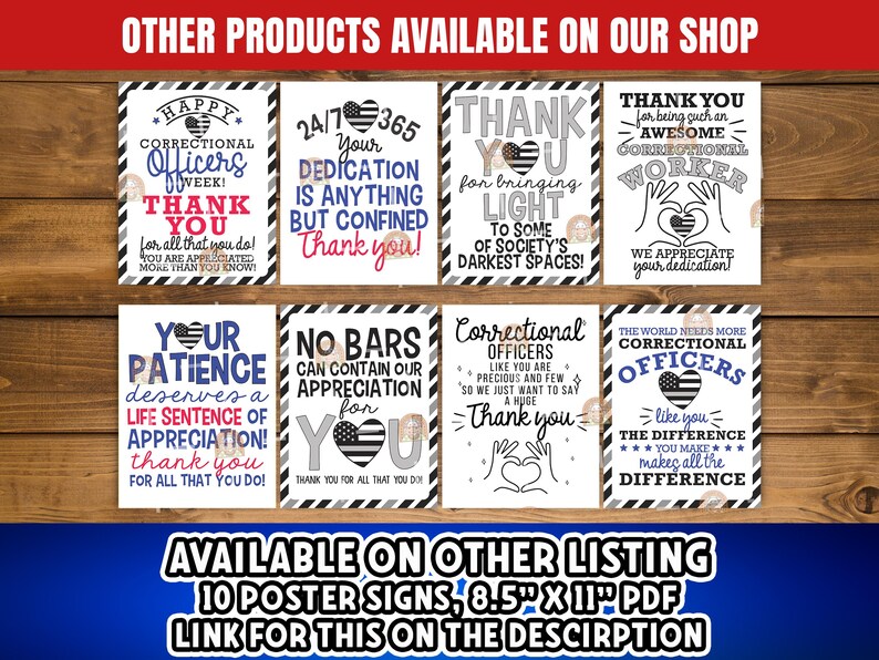 Correctional Officer Gift, Printable Correctional Officer Week Card ...