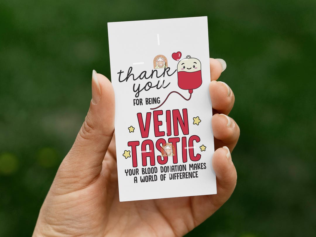 Blood Donors Gift Tag, Printable Blood Donor Month Tags, Thank You ...