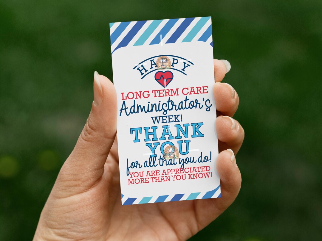 Printable Long Term Care Administrators Week Gift Tag, LTC ...