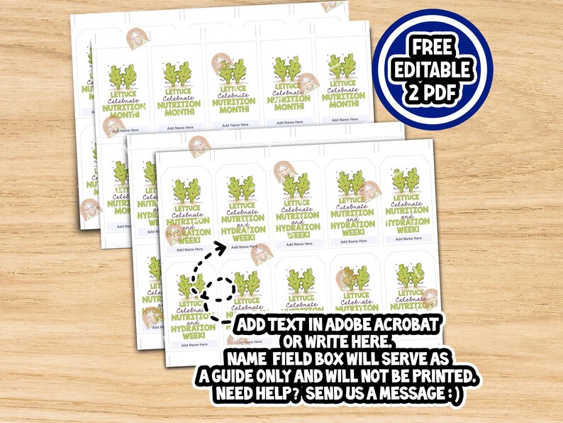 Nutrition Month Gift Tag Printable, School Nutrition Month Tag ...