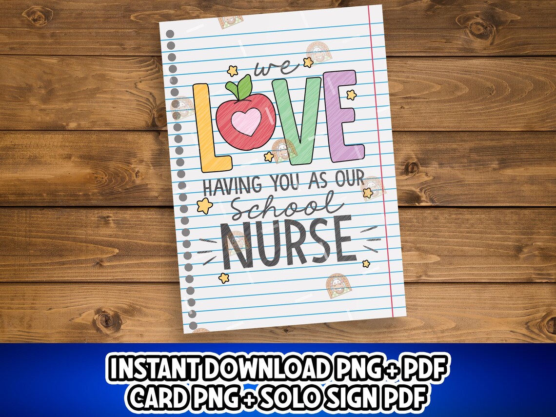 Printable School Nurse Gift, School Nurse Day Sign, School Nurse Day ...