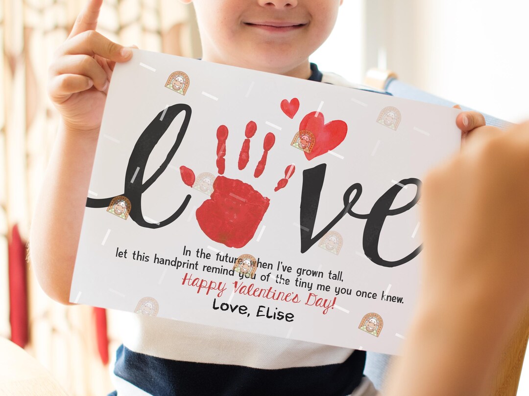 Valentine Handprint Craft Printable, Love Handprint Art, Kids ...