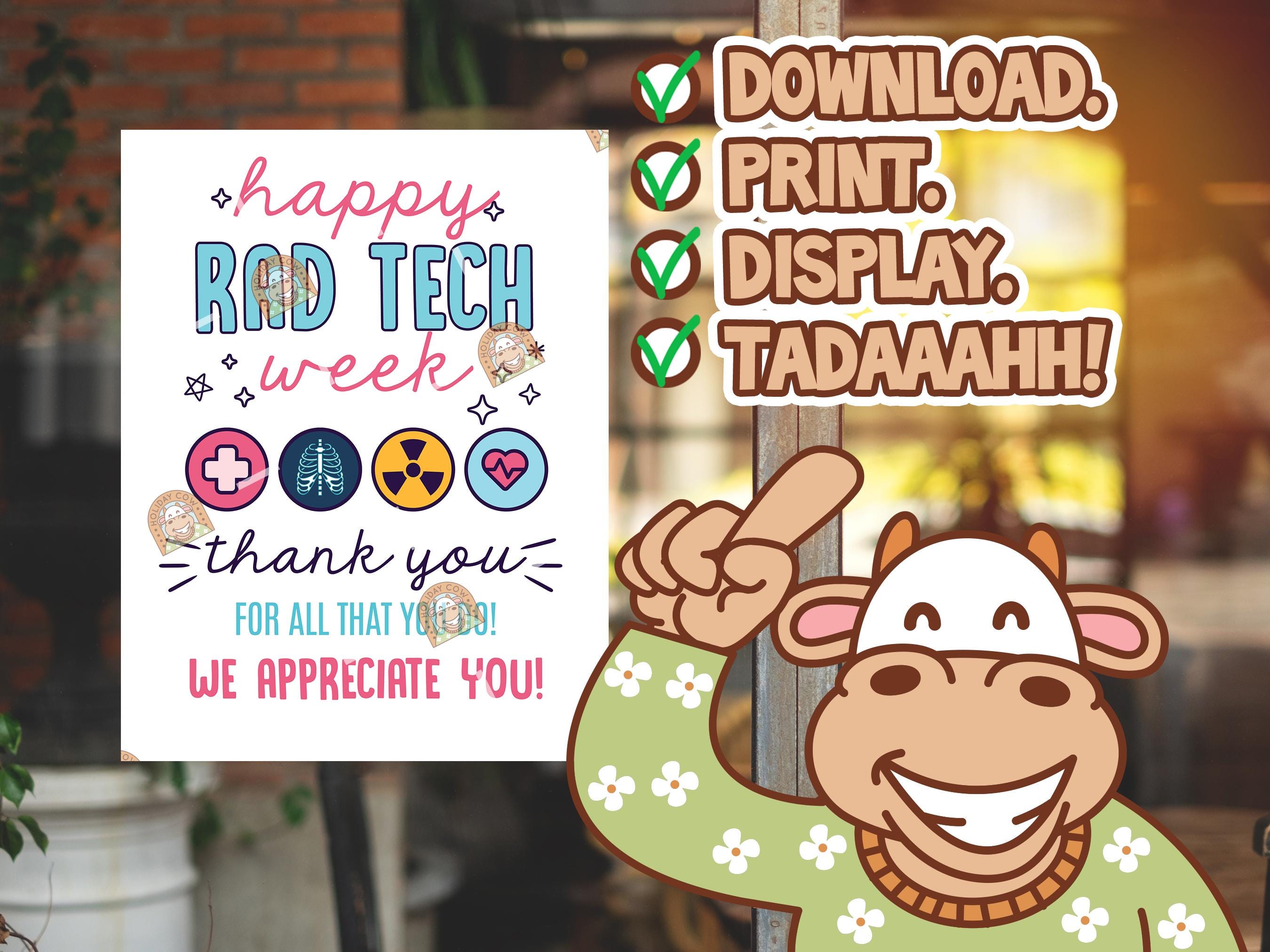 Rad Tech Week Gift, Rad Tech Week Signs Printable, Rad Tech Week Decor ...