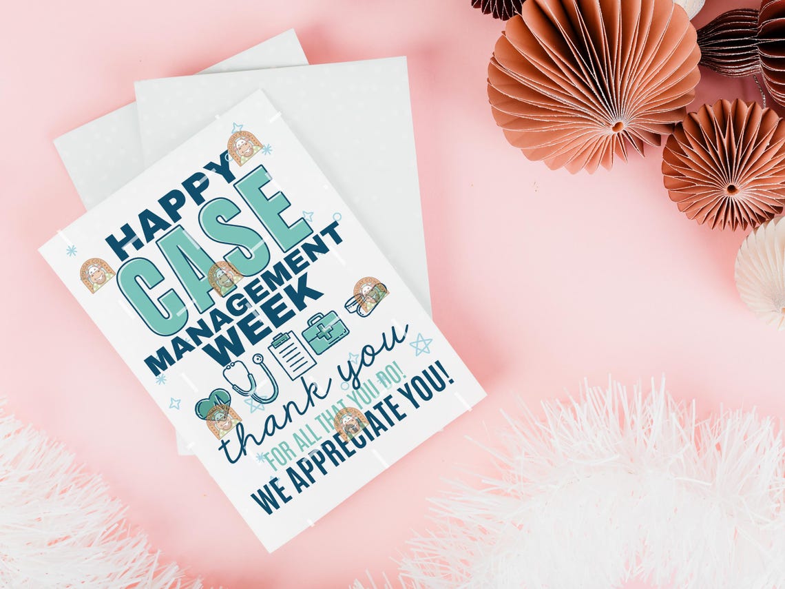 Case Management Week Sign Printable, Case Manager Gift, Thank You Case ...