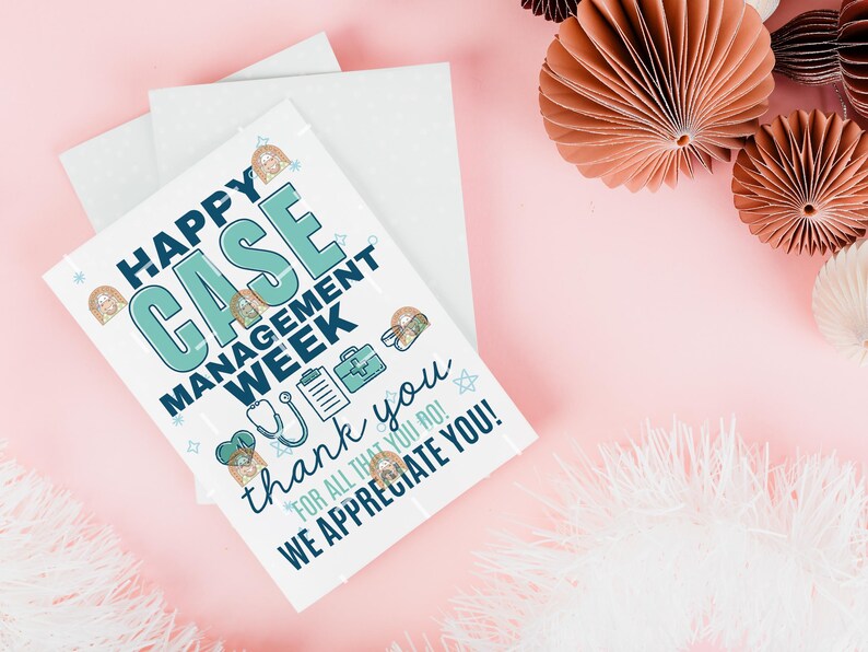Case Management Week Sign Printable, Case Manager Gift, Thank You Case ...