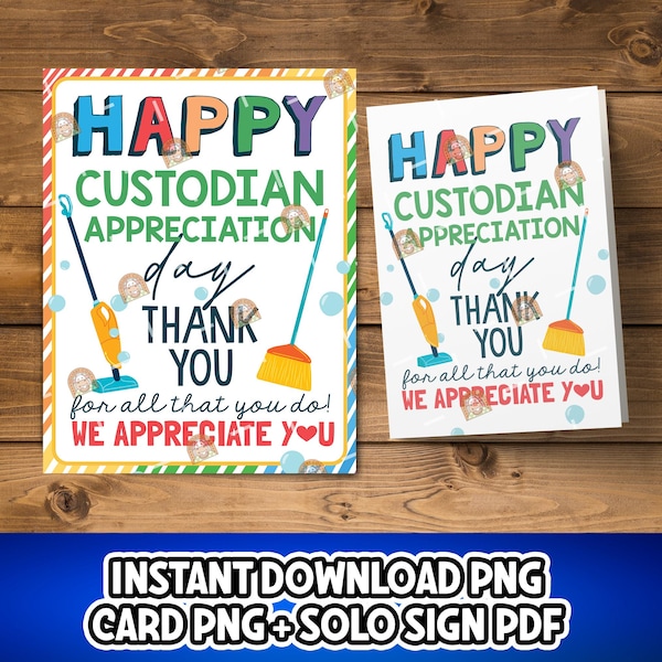 Custodian Appreciation Card - Etsy