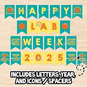 Lab Week Banner Printable, Lab Week Décor, Medical Laboratory ...