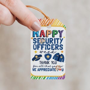 Security Officers Week Tags Printable, Security Officers Appreciation ...