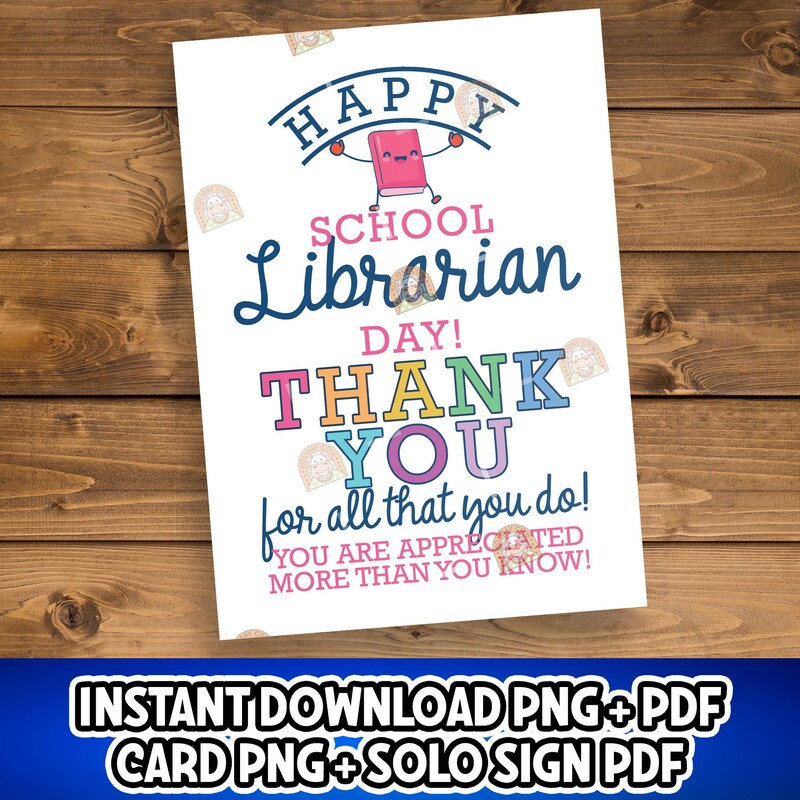 Librarian Card - Etsy