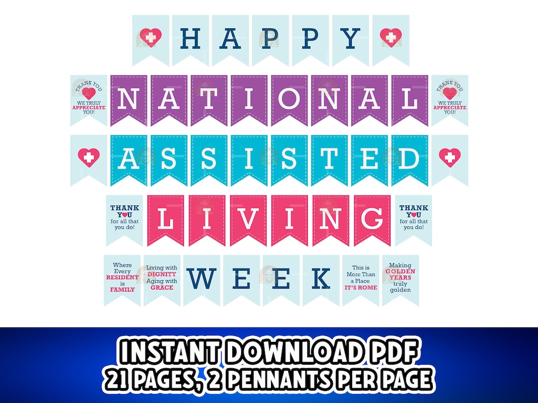 Assisted Living Week Banner Printable, National Assisted Living Week ...