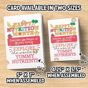 Nutrition Month Gift Printable, School Nutrition Month Décor, Nutrition ...