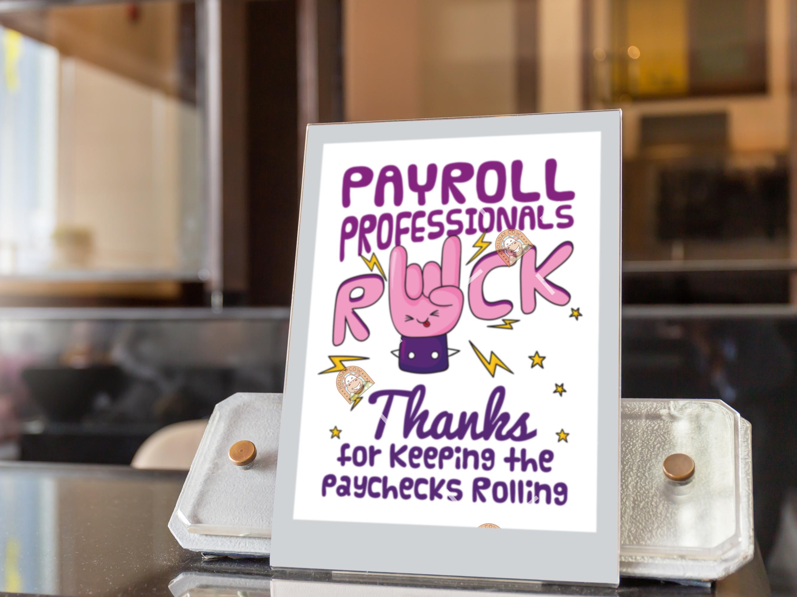 Payroll Appreciation Gift, Humor Payroll Card Printable, National ...