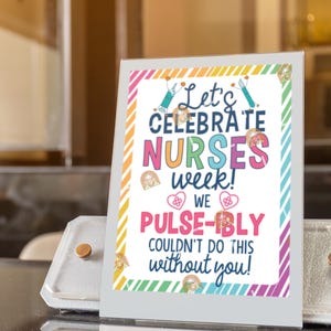 Nurses Week Signs Printable, Happy Nurses Week Decor, Nurse ...