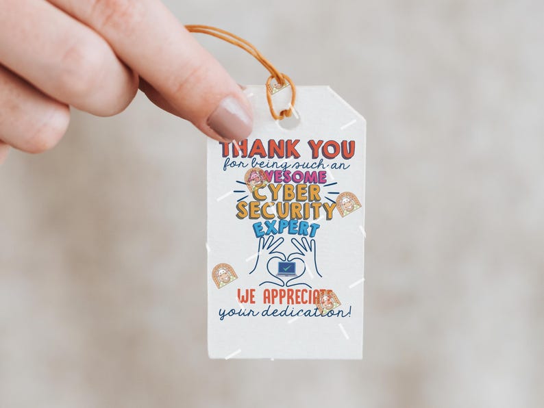 Cybersecurity Gift Tag, Cyber Security Tag Printable, Cybersecurity ...