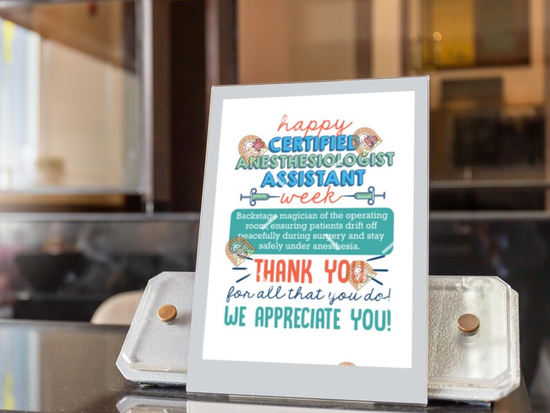 CAA Week Gift, Printable CAA Week Card, National Certified ...