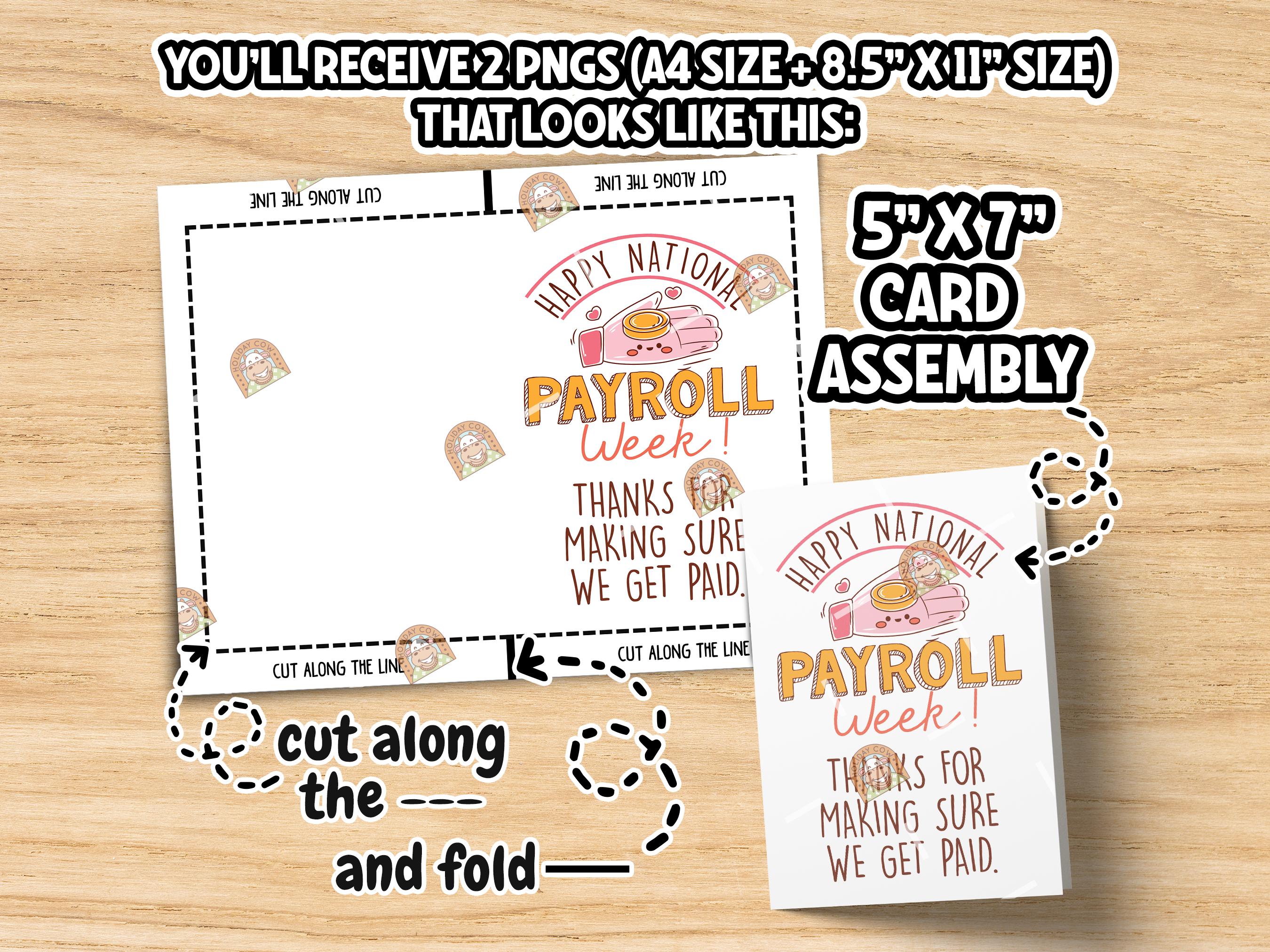 National Payroll Week Card Printable, Payroll Week Sign, Payroll ...