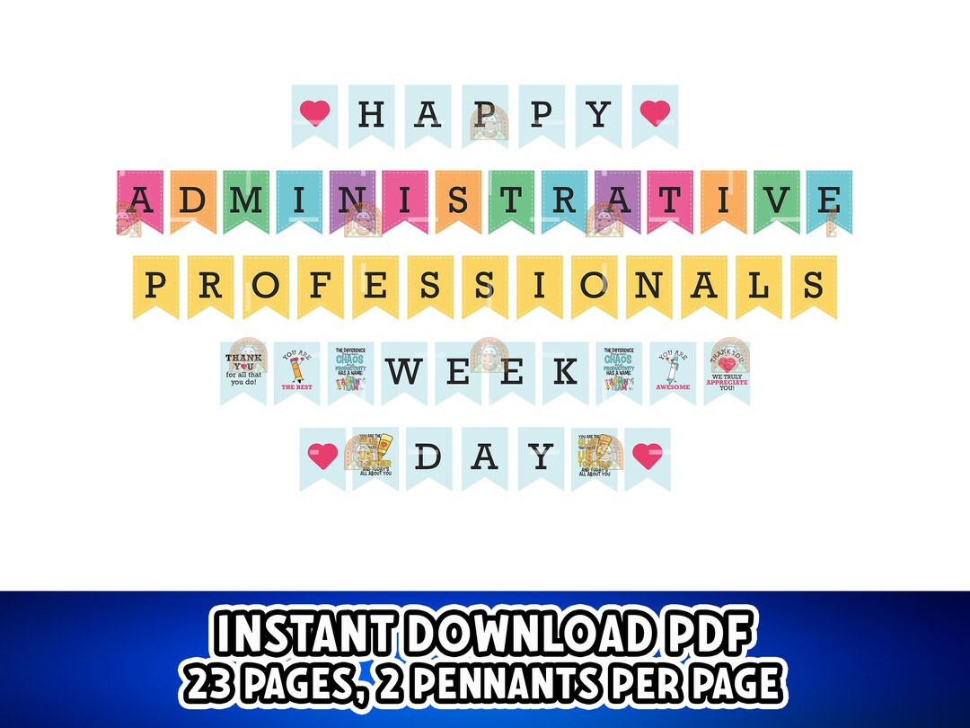 Administrative Professionals Day Banner Printable, Administrative ...