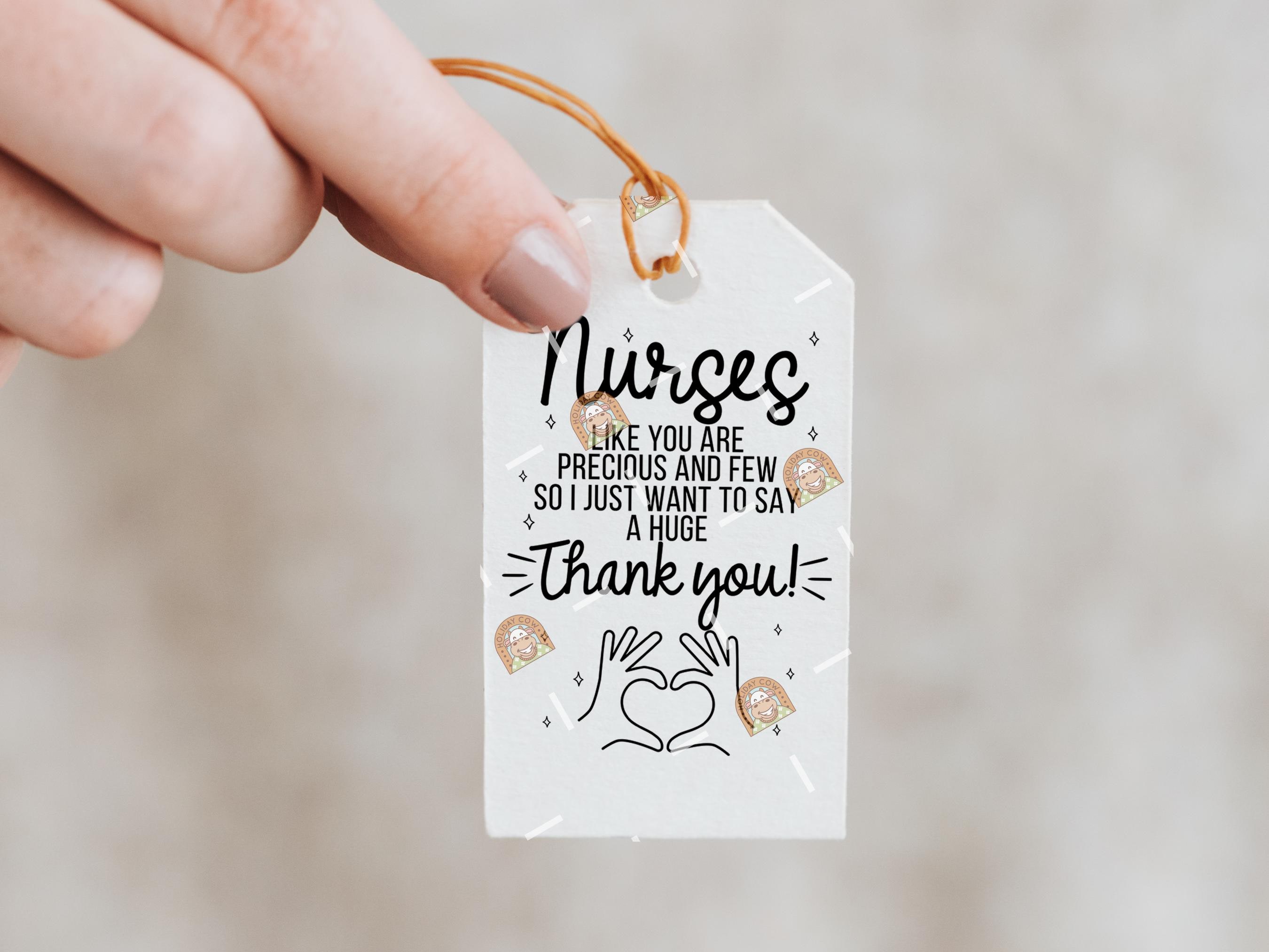 Nurse Tag, Thank You Nurse Gift Tag Printable, Happy Nurses Week Gift ...