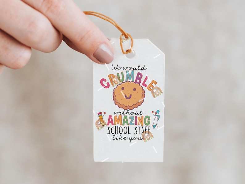 School Staff Gift Tag Printable, Classified School Employee Week Tag ...