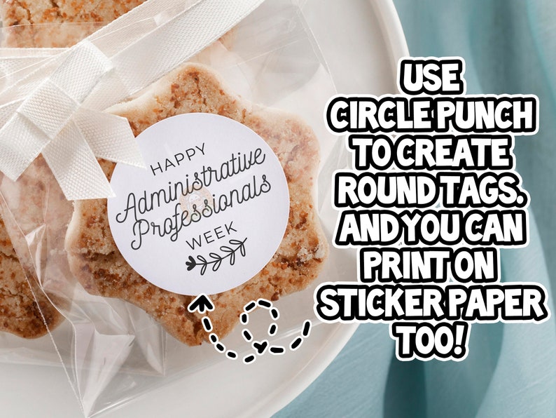 Administrative Professionals Day Tag Printable, Elegant Administrative ...