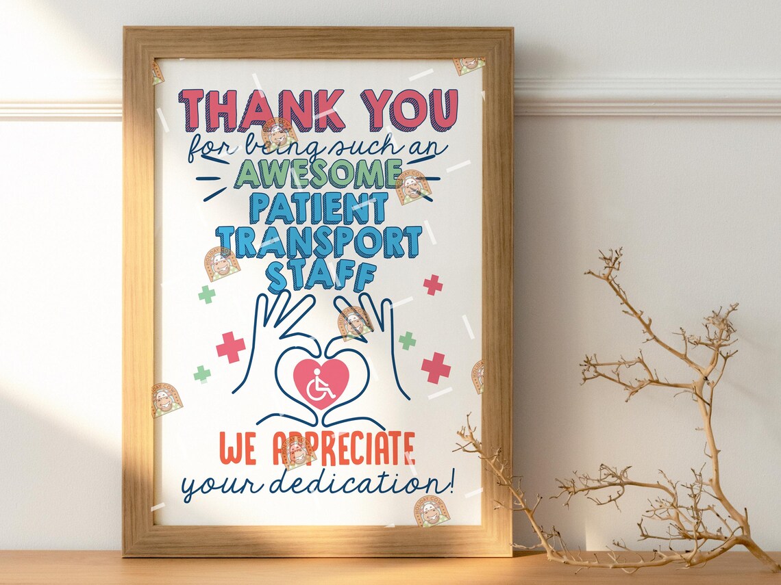 Patient Transporter Thank You Gift, Patient Transport Week Card ...