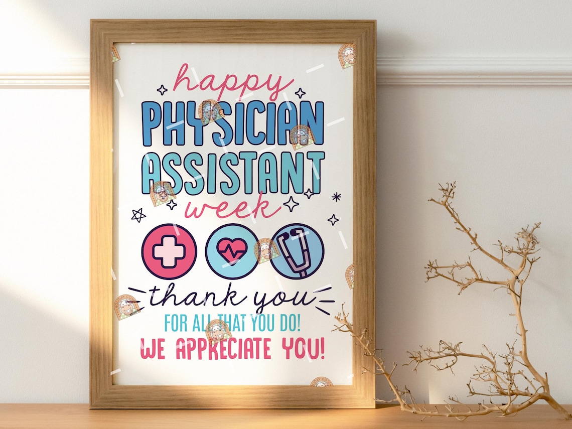 Physician Assistant Week Gift Printable, Physician Associate Card ...