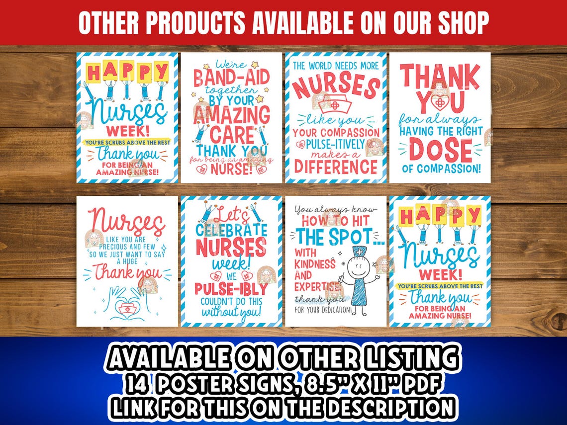 Nurse Gift, Printable Nurse Appreciation, School Nurse Day Gift for ...