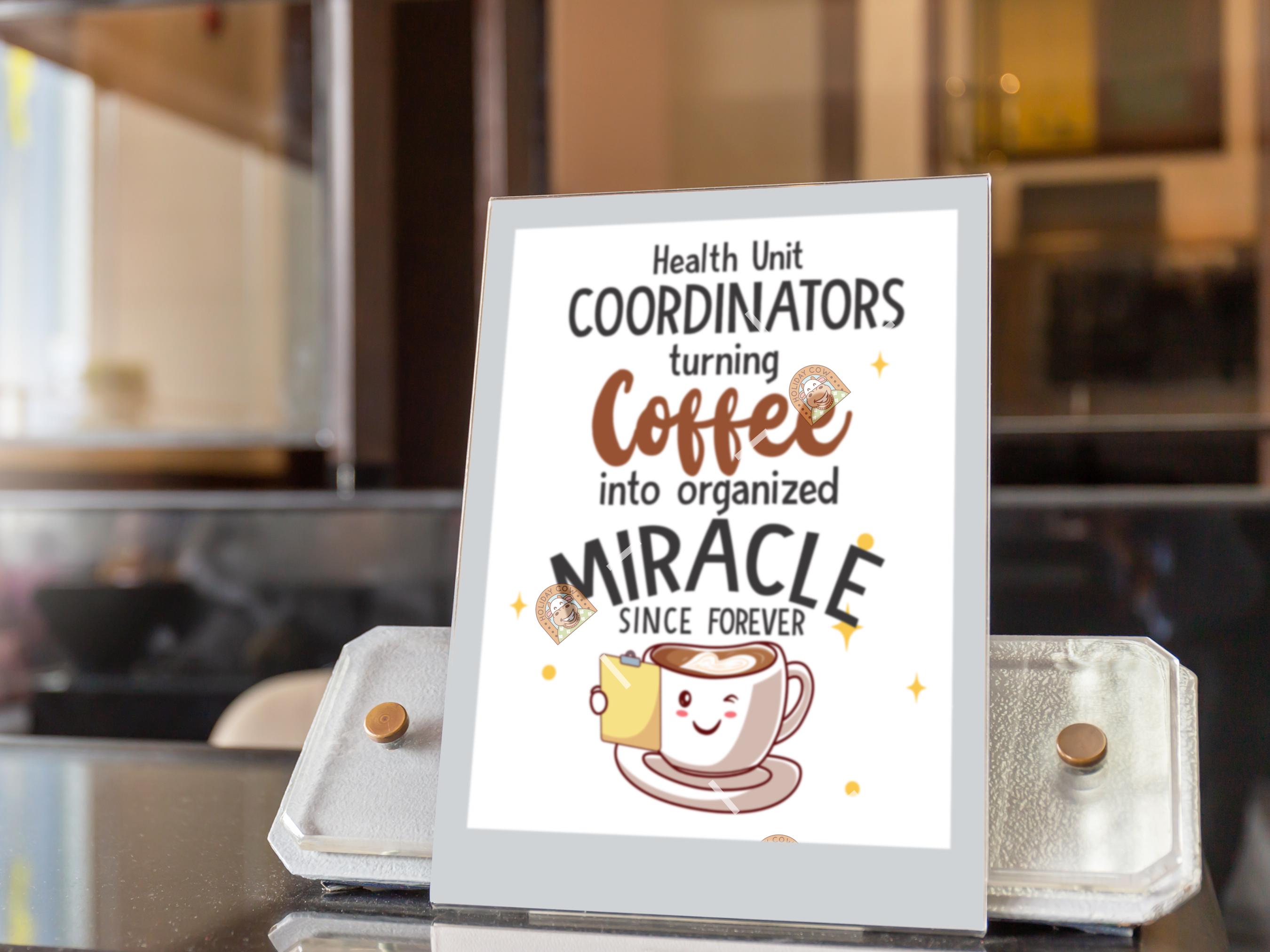 Health Unit Coordinator Week Card Printable, Coffee HUC Week Gift, HUC ...