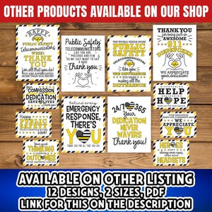 Dispatcher Gift Tag Printable, 911 Dispatchers Week Gift Tag, Public ...