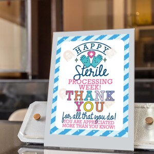 Sterile Processing Week Printable Poster, Sterile Processing Tech Gifts ...