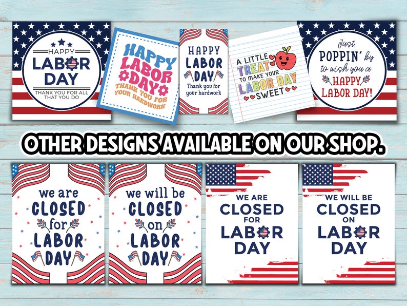 Labor Day Tag, Happy Labor Day Printable Tags, Labor Day Gift Tags ...