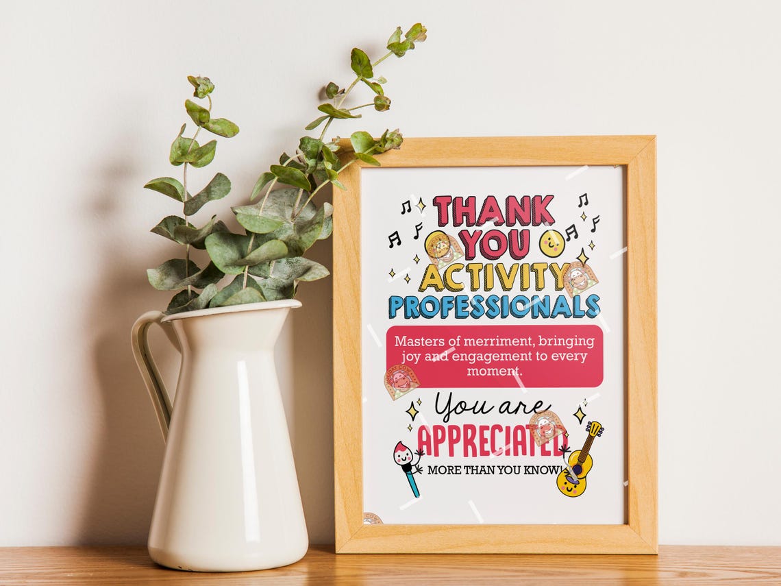 Activity Professionals Week Printable Signs, Activity Professionals ...