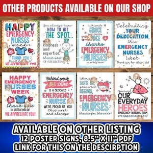 ER Nurse Gift Tag, ER Nurse Week Tag Printable, Thank You Er Nurses Day ...