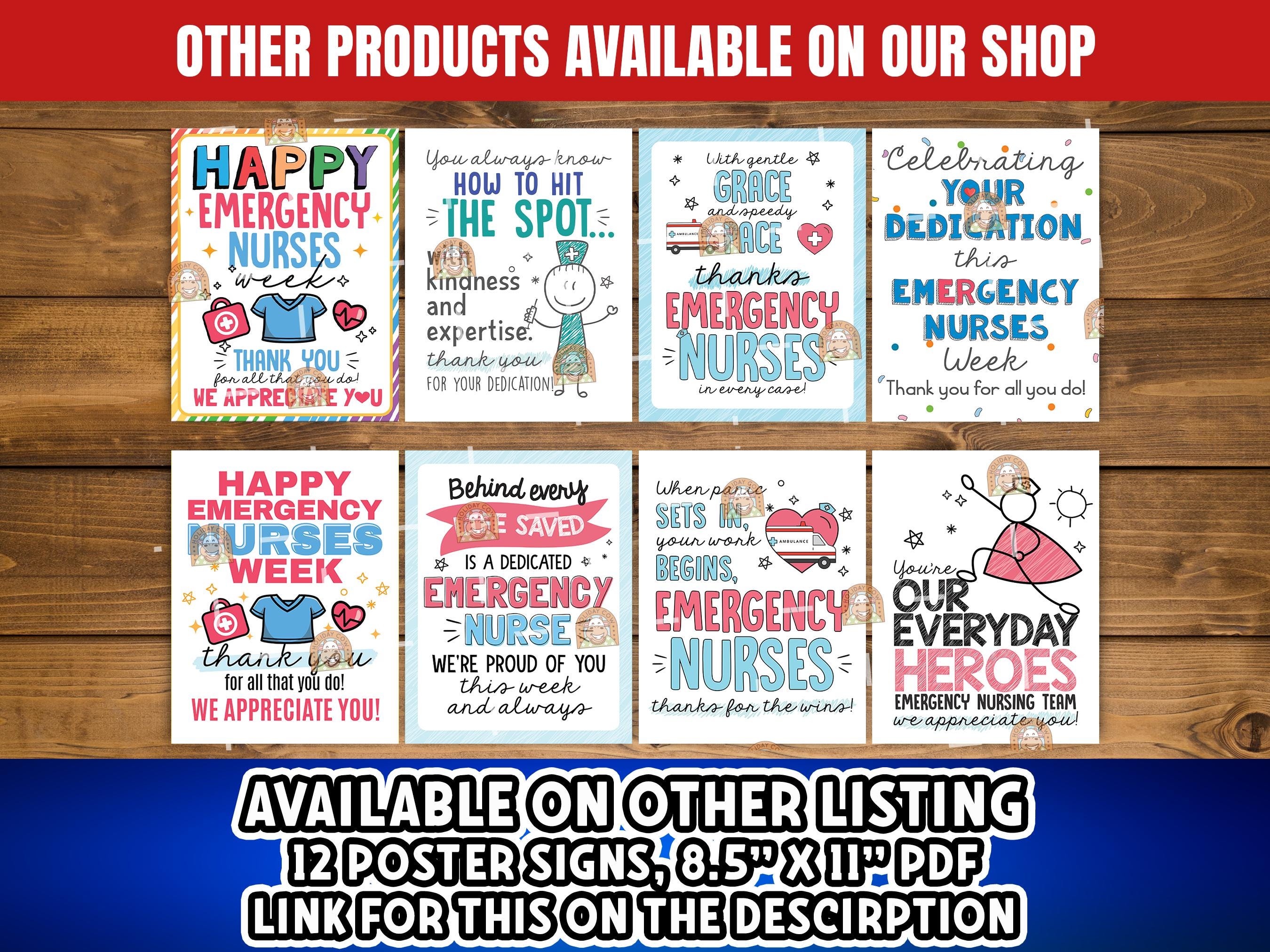 ER Nurse Week Tag Printable, ER Nurse Gift Tag, Thank You Er Nurses Day ...
