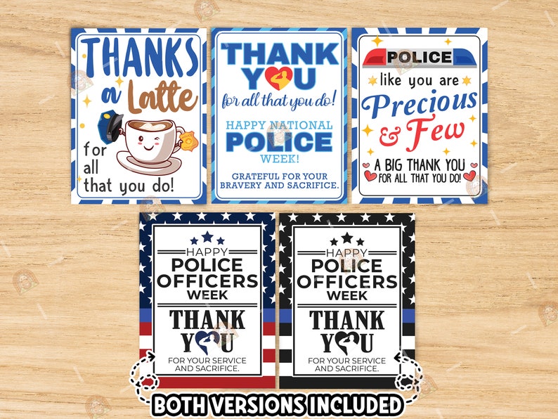 Police Week Sign Printable Bundle, National Police Officers Week ...