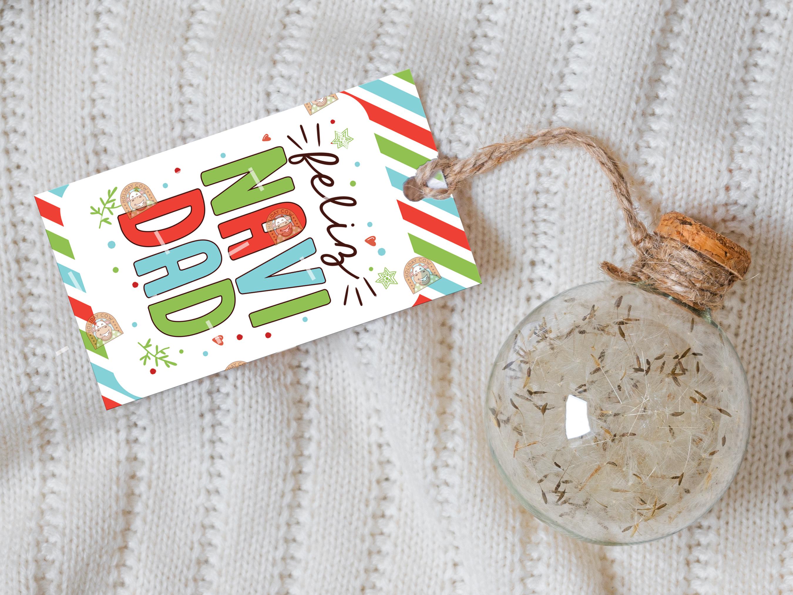 Feliz Navidad Tag Printable, Spanish Christmas Treat Tag, Happy ...