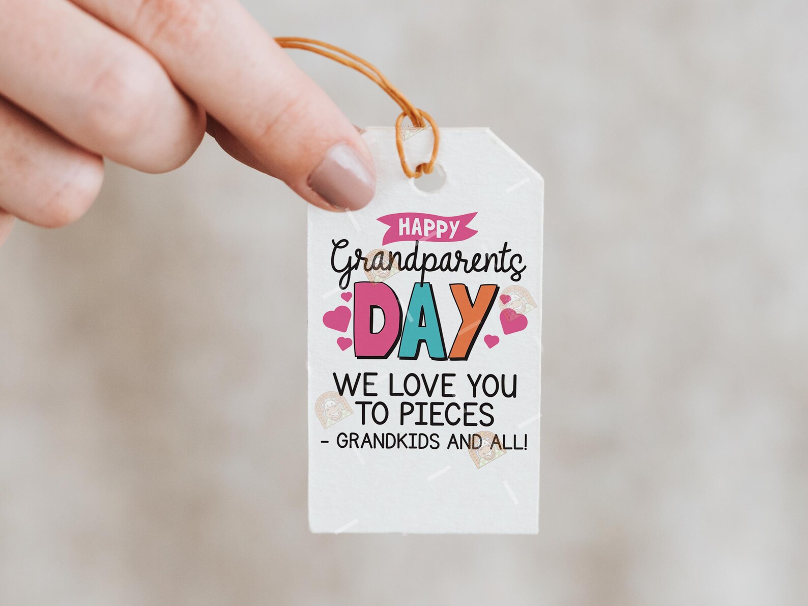 Happy Grandparents Day Tag Printable, We Love Our Grandparents Gift Tag ...