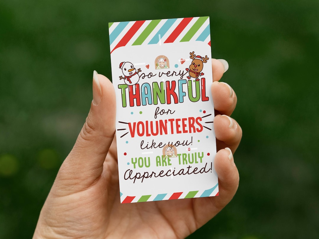 Christmas Volunteers Gift Tags Printable, Volunteers Thank You Xmas ...