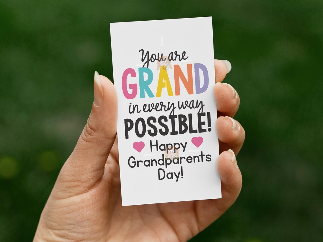 Grandparents Day Tag Printable, Grandparent Gift Tag From Grand ...