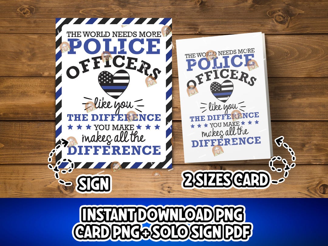 Police Gift, National Police Officers Week Sign, Printable Police ...
