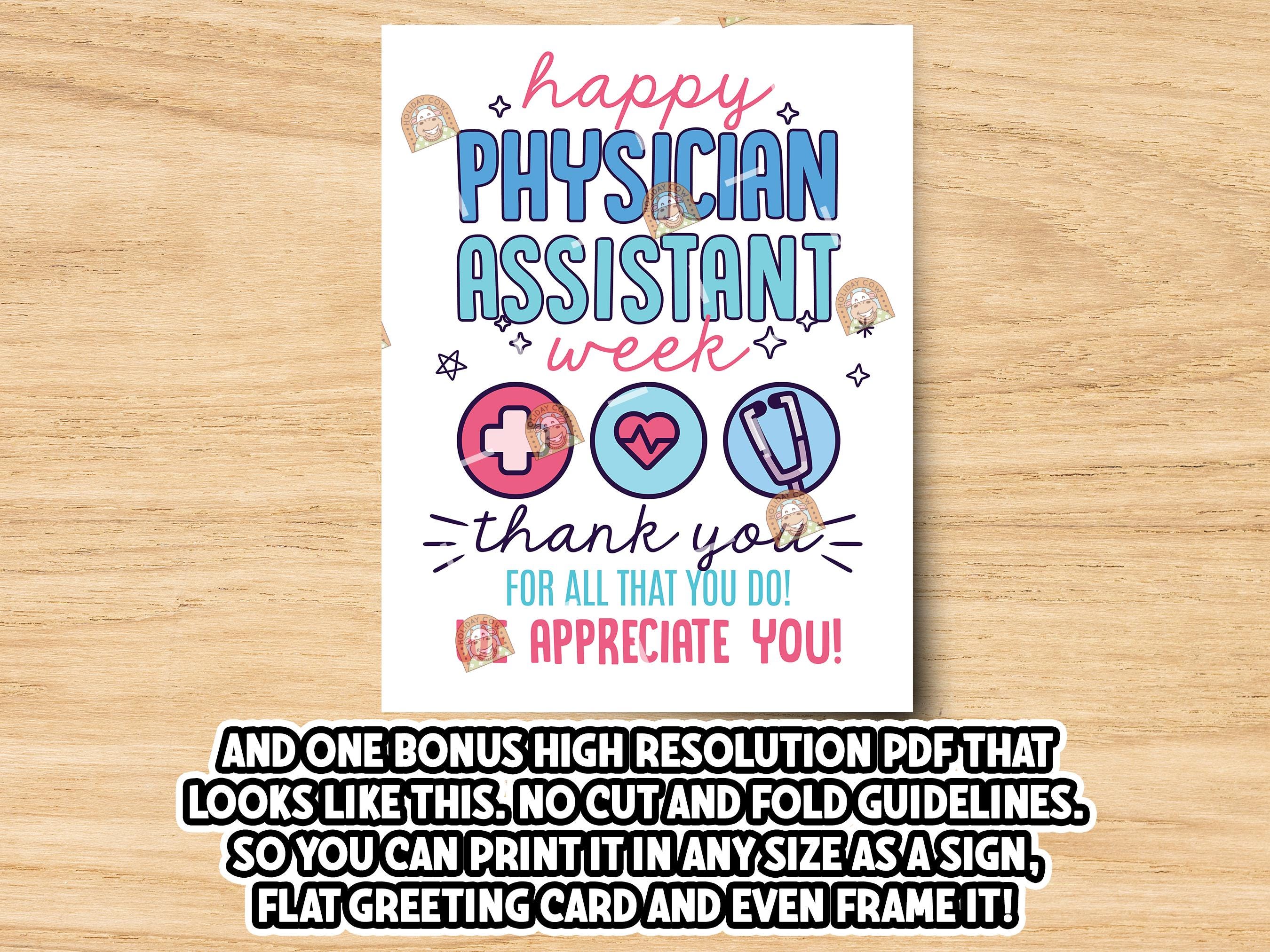 Physician Assistant Week Gift Printable, Physician Associate Card ...