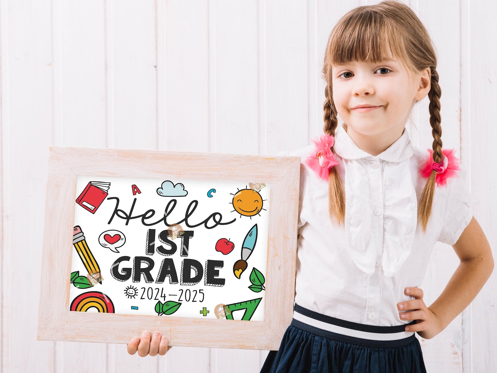 First Day of 1st Grade Sign, First Day of School Sign Printable, Back ...