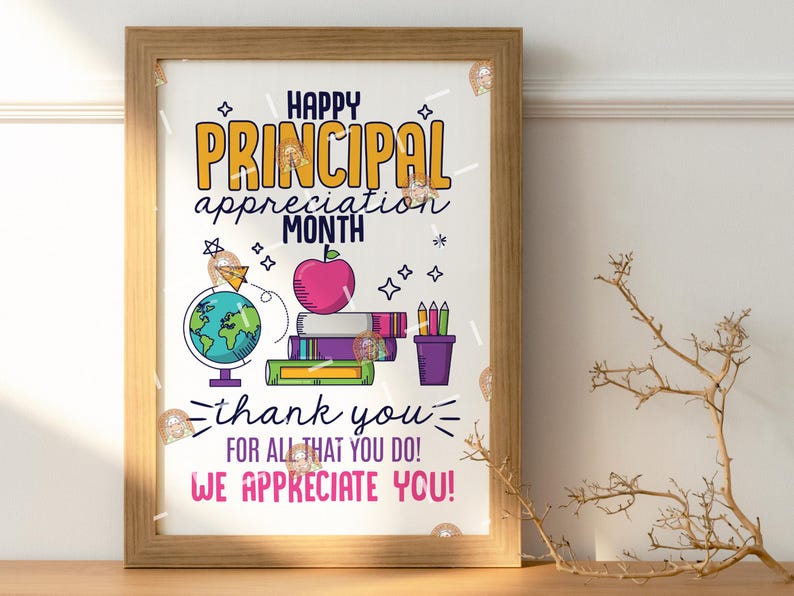 Principal Appreciation Month Card Printable, National Principals' Month ...