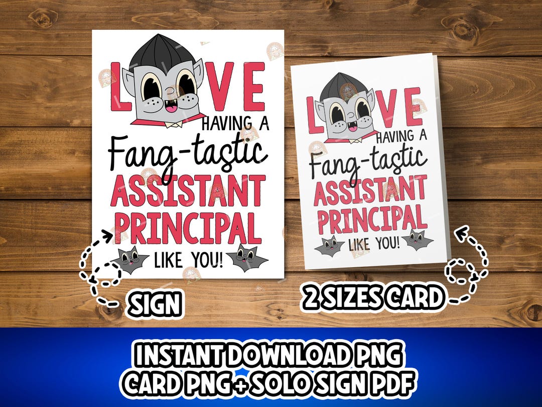 Printable Halloween Assistant Principal Appreciation Gift, Assistant ...