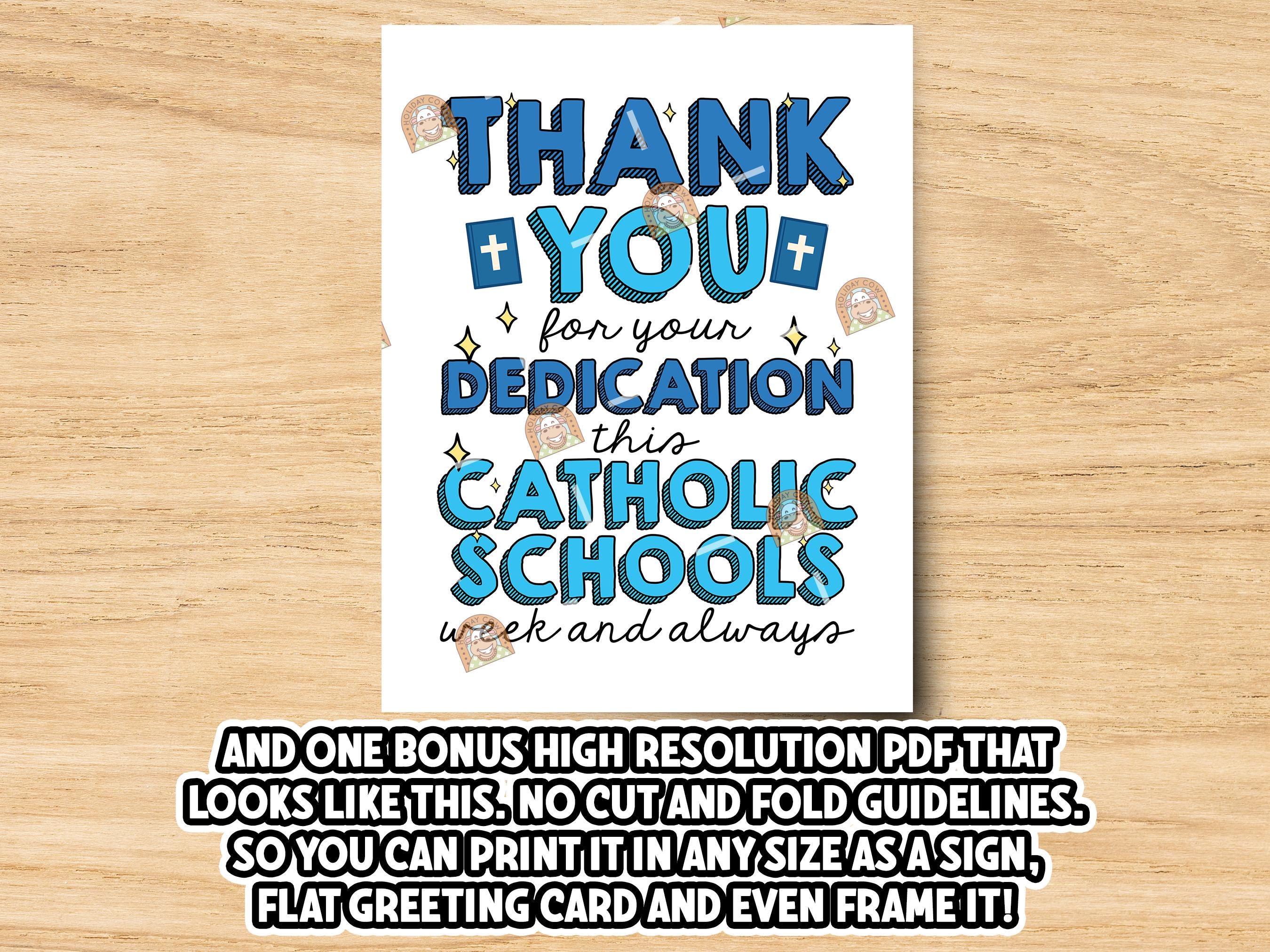 Catholic Schools Week Card Printable, Catholic Schools Week Gift ...