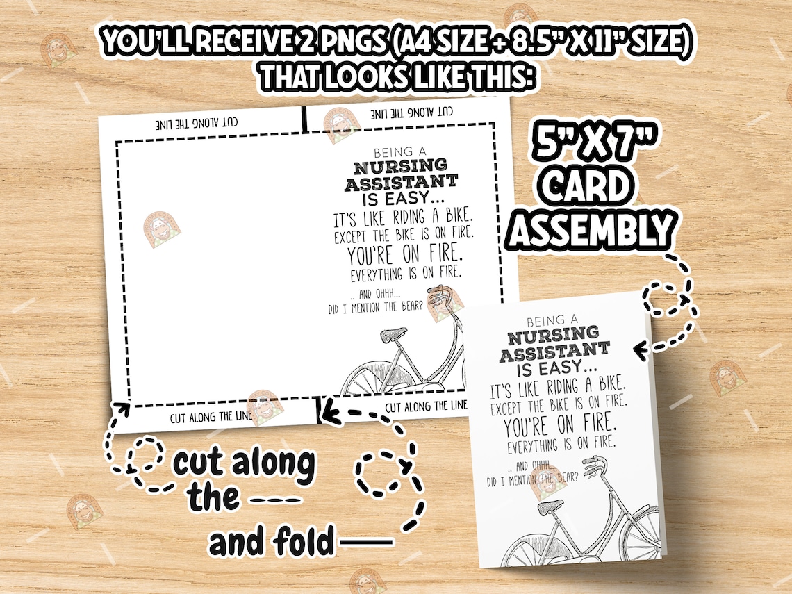 CNA Week Card Printable, Cna Thank You Card, Nursing Assistant Week ...
