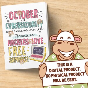 Cybersecurity Month Poster Printable, Cybersecurity Awareness Month ...