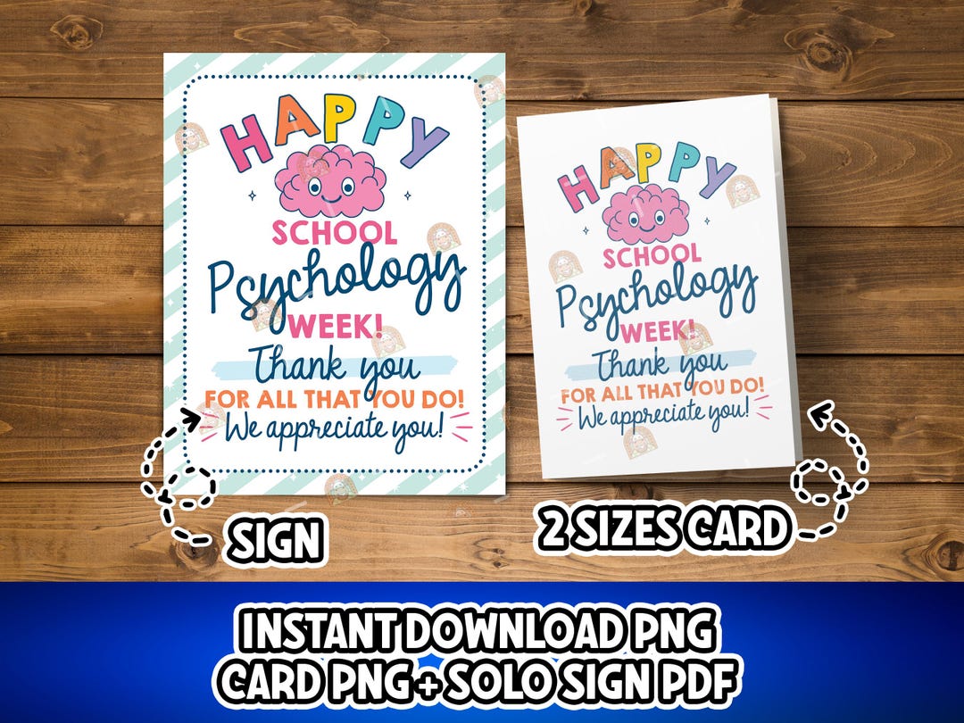 School Psychology Week Sign Printable, School Psych Gift, School ...