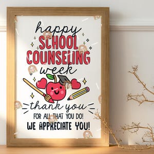School Counseling Week Gifts, Printable National School Counselor Week ...